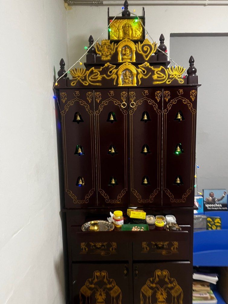 Indian Pooja table-moving out sale, Furniture & Home Living, Furniture ...