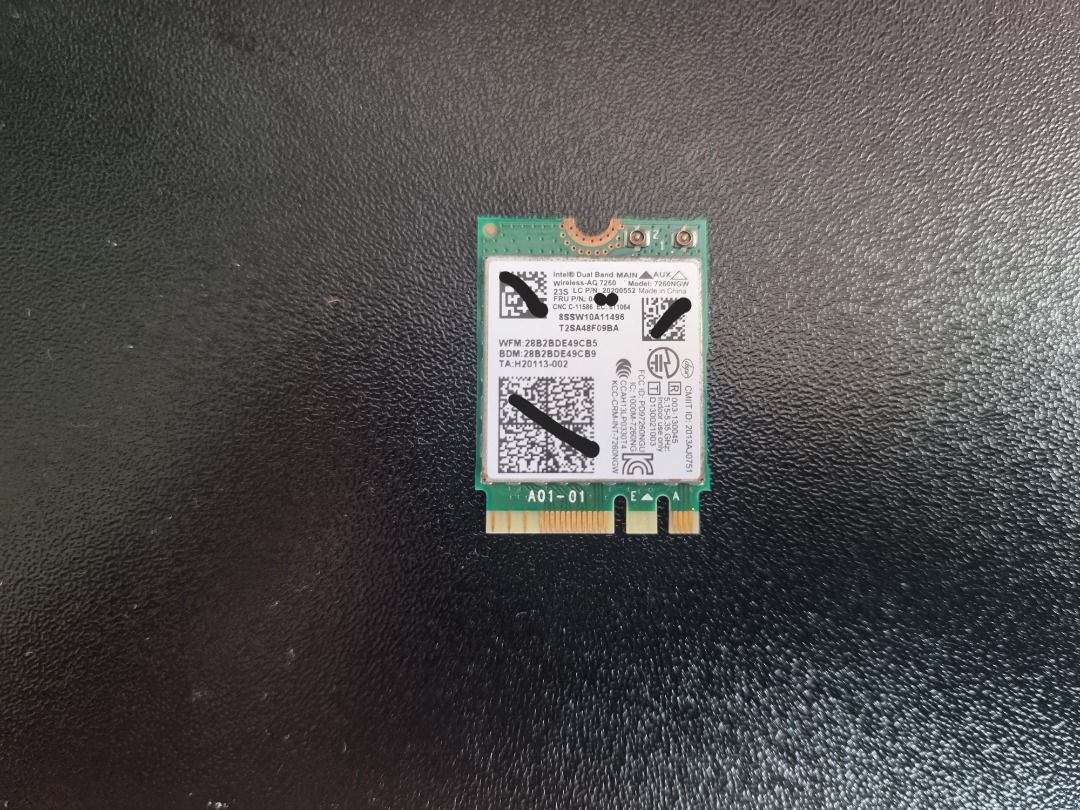 Intel 7260NGW Dual Band Wireless-AC 7260 802.11ac, Dual Band, 2x2 Wi-Fi ...