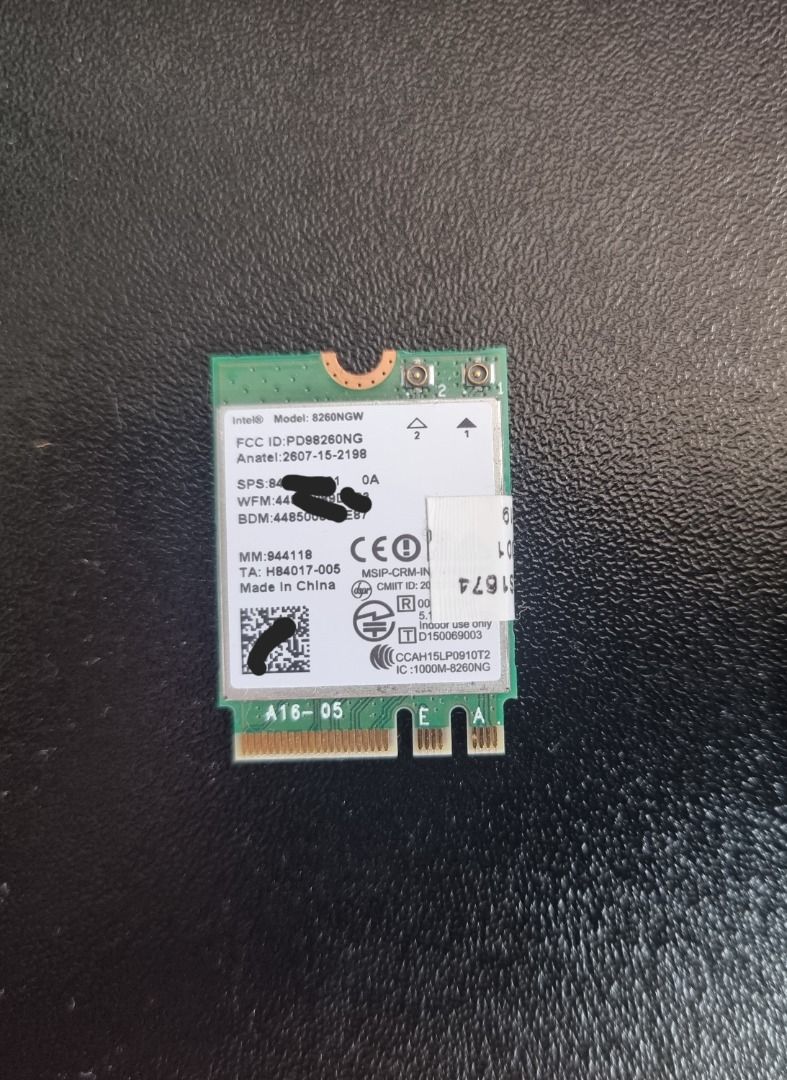 Intel Network 8260.NGWMG Wireless-AC 8260 Dual Band 2x2 AC + Bluetooth ...