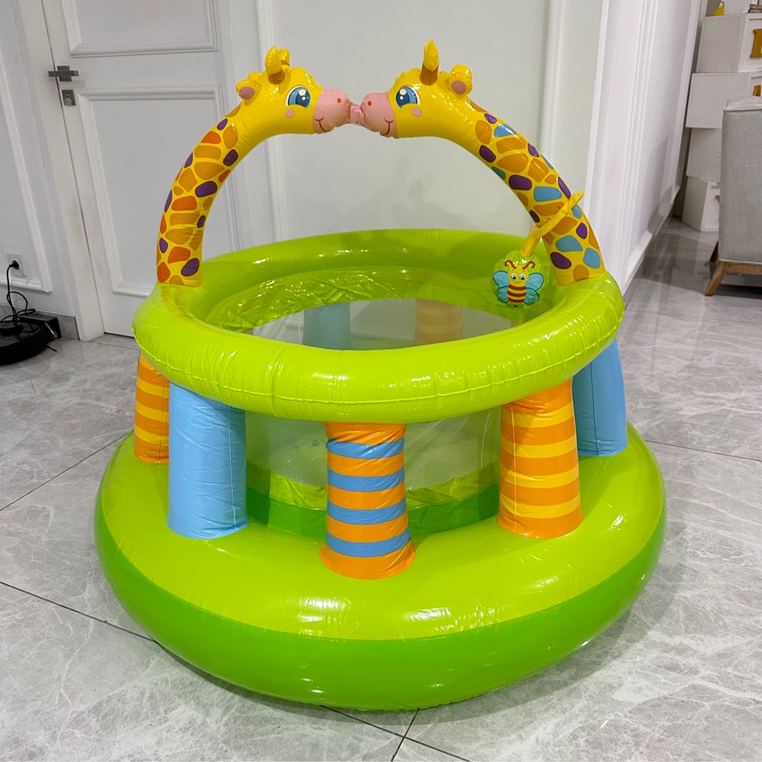 INTEX My First Gym Inflatable Bouncer Play Mat Arena | Balon Trampolin Anak, Bayi & Anak ...