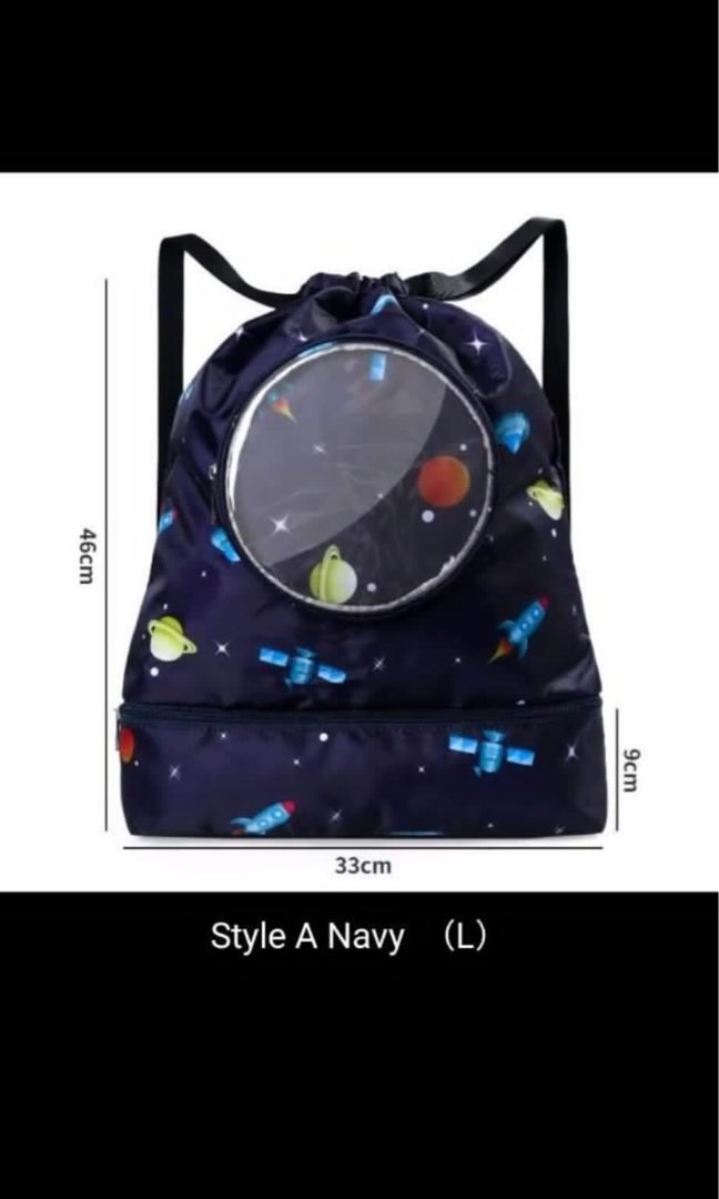 Kids Navy Space themed Bag, Men's Fashion, Bags, Backpacks on Carousell