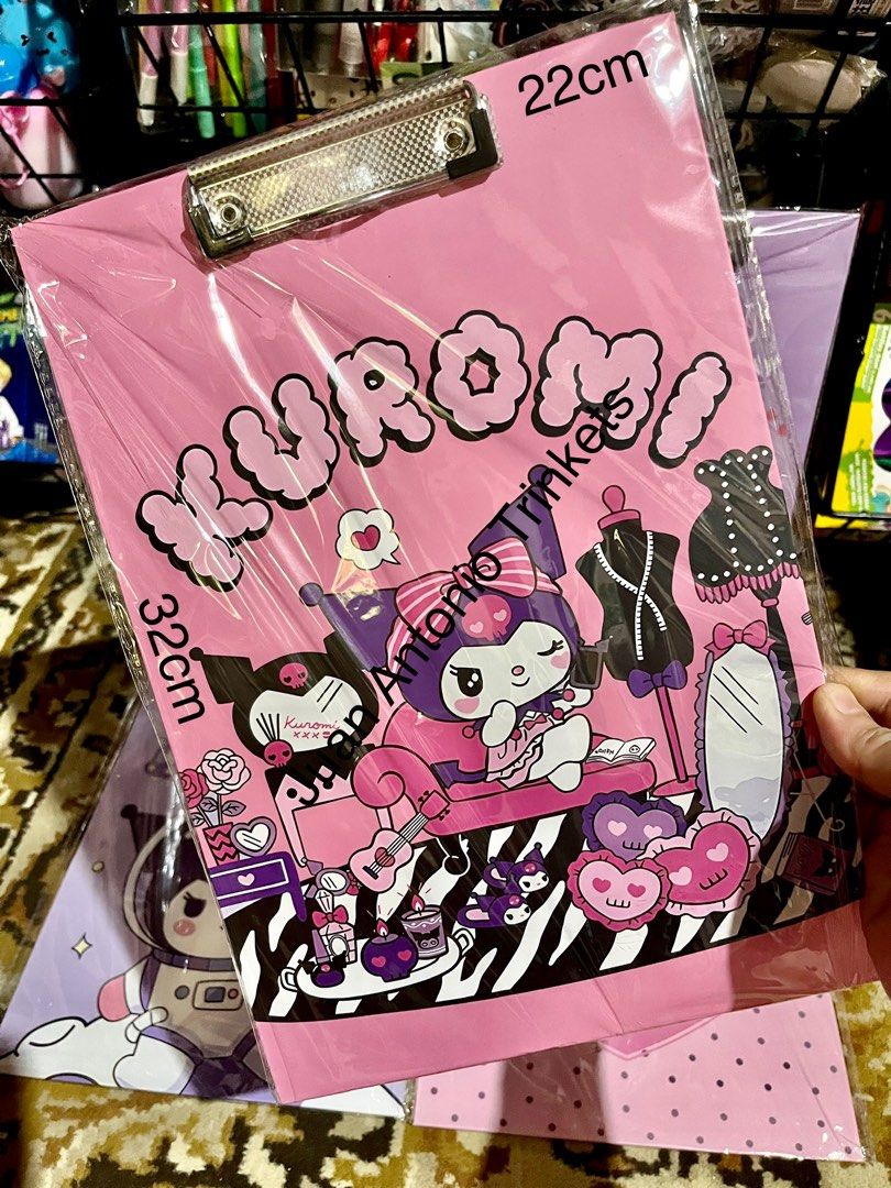 Kuromi Hardbound A4 Writing Clipboard, Hobbies & Toys, Stationary ...