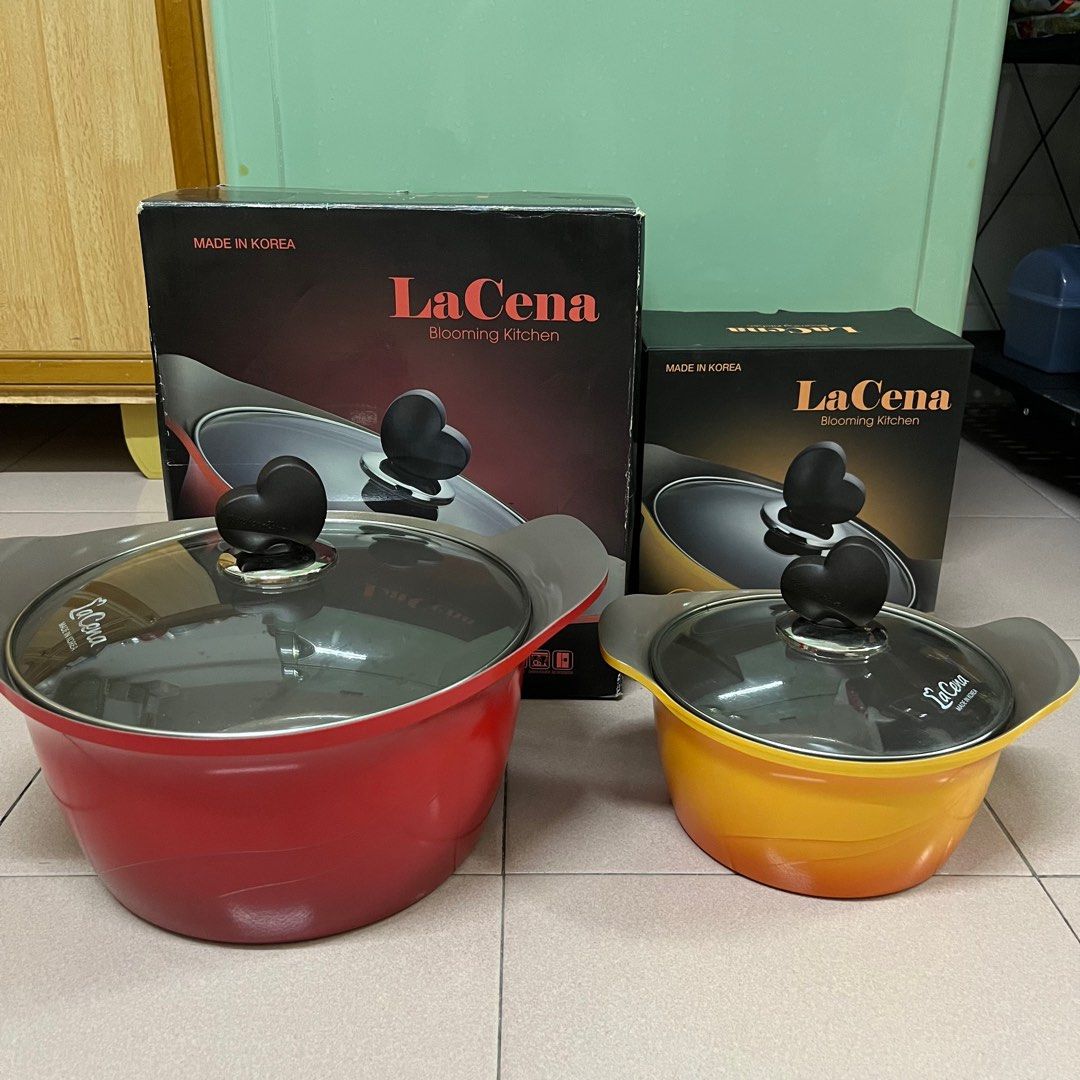 LaCena cooking pots (SET), Furniture & Home Living, Kitchenware & Tableware, Cookware ...