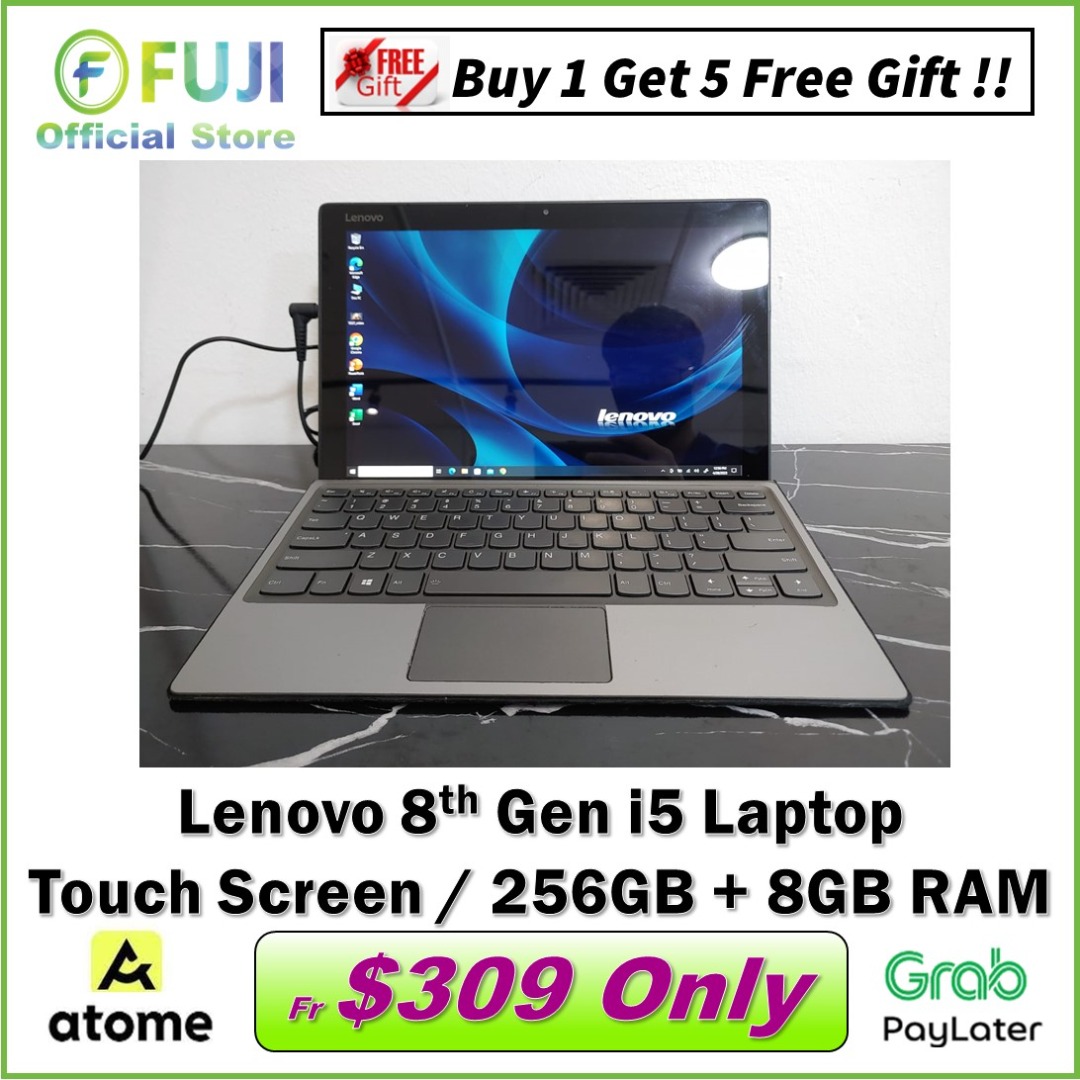 Lenovo 8th Gen i5 SSD Laptop - 8GB RAM + 256GB - Free MS Office + Free ...