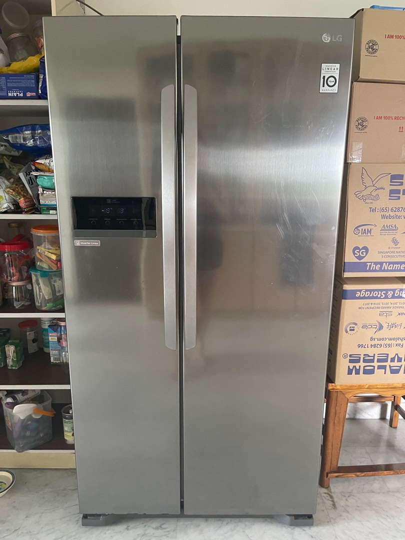 LG double door refrigerator / fridge with inverter linear compressor ...