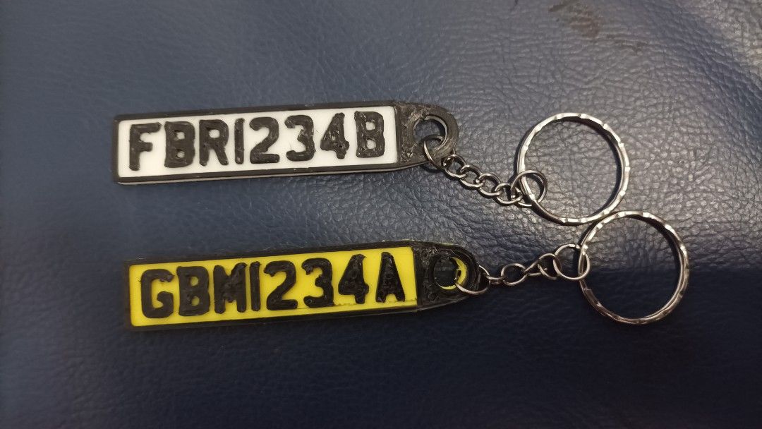 License Plate Number Keychain, Hobbies & Toys, Stationery & Craft ...