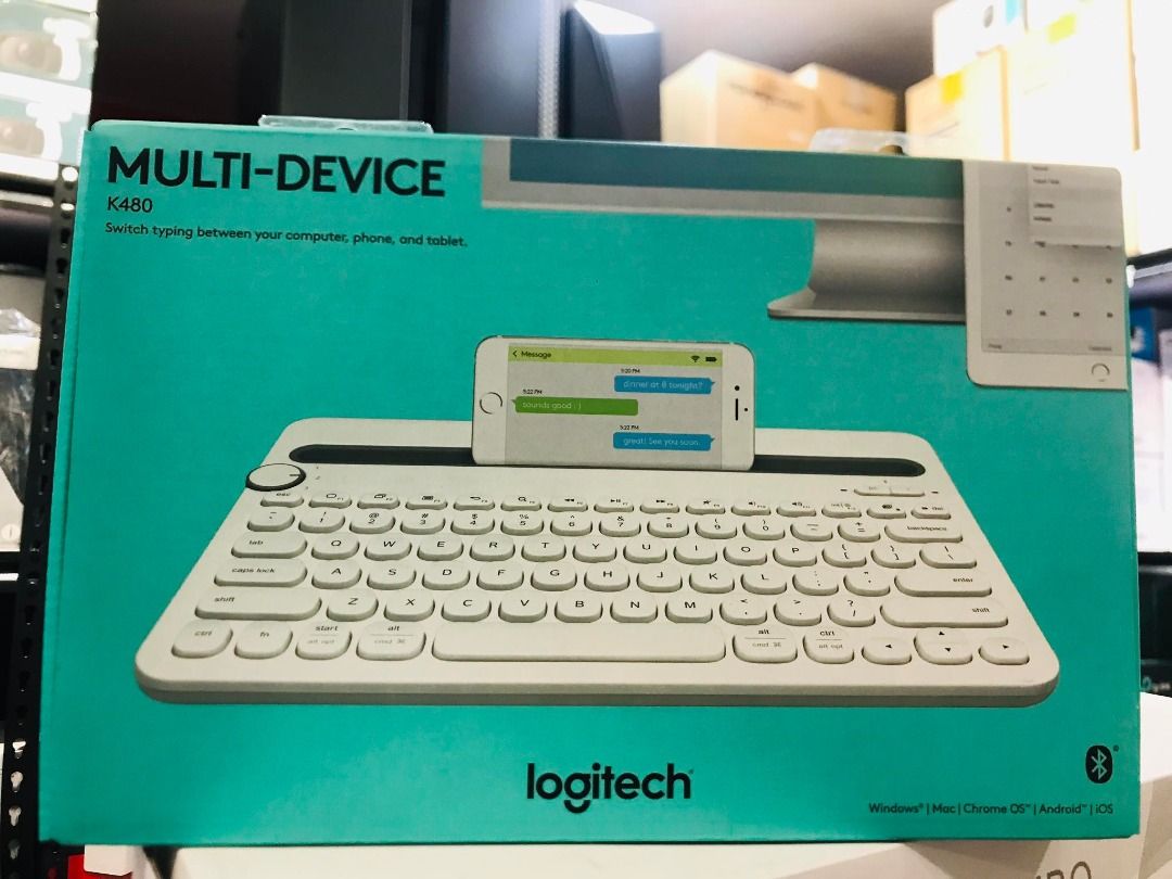 Logitech K480 Bluetooth Multi-Device Keyboard (White), Computers & Tech, Parts & Accessories ...