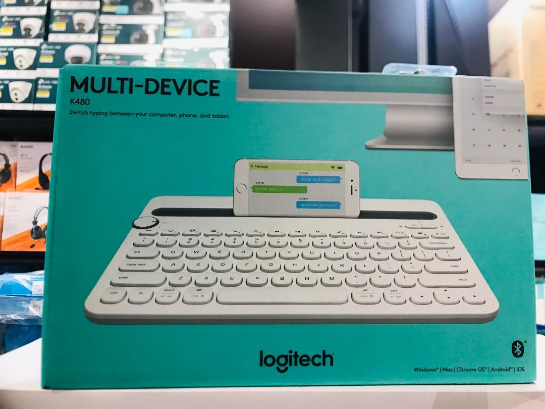 Logitech K480 Bluetooth Multi-Device Keyboard (White), Computers & Tech, Parts & Accessories ...