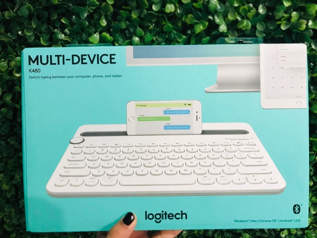 Logitech K480 Bluetooth Multi-Device Keyboard (White), Computers & Tech, Parts & Accessories ...