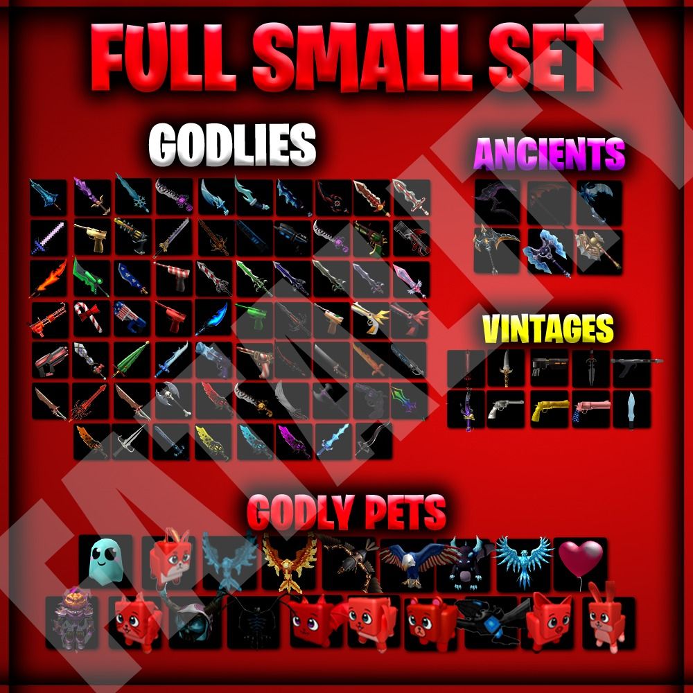 FULL SMALL SET | Murder Mystery 2 | MM2 | Roblox, Hobbies & Toys ... FULL SMALL SET | Murder Mystery 2 | MM2 | Roblox, Hobbies & Toys ...