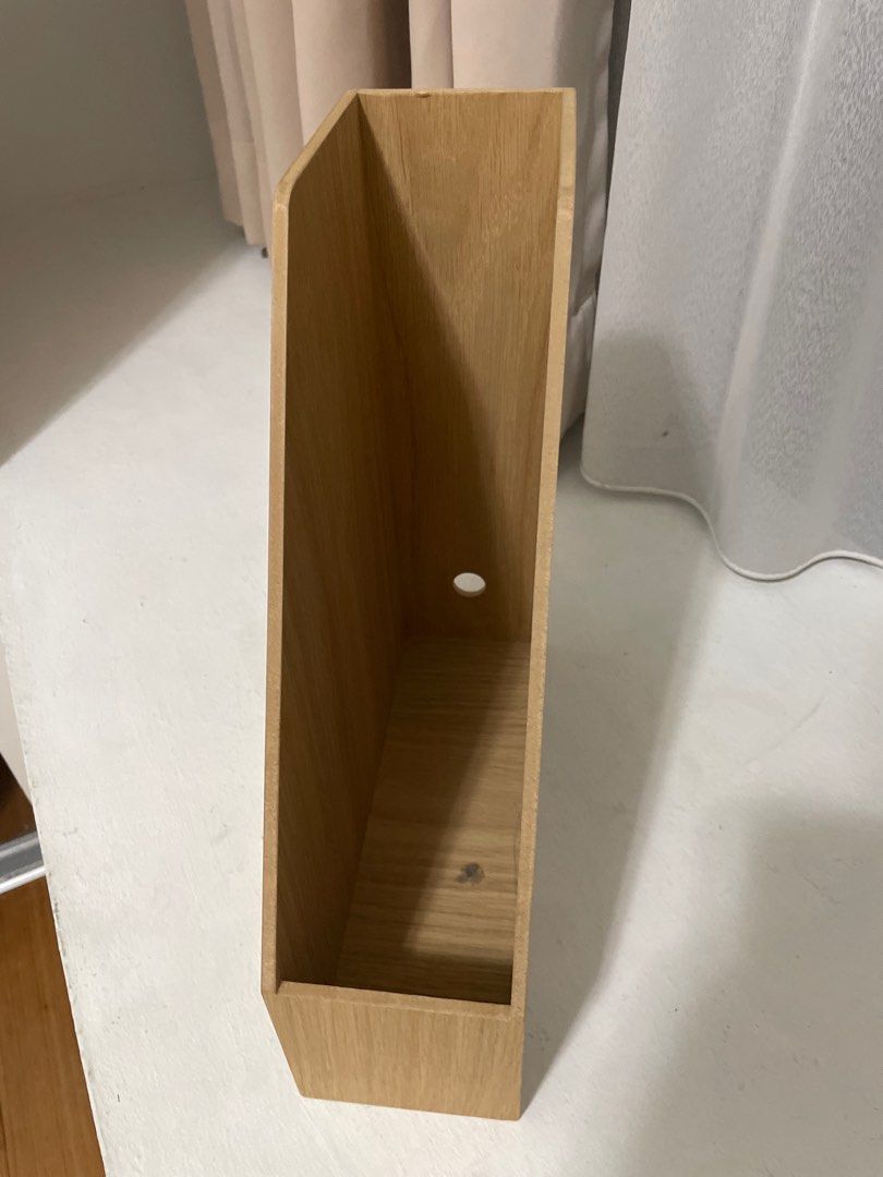 Muji Wooden stand paper file box, Furniture & Home Living, Furniture ...