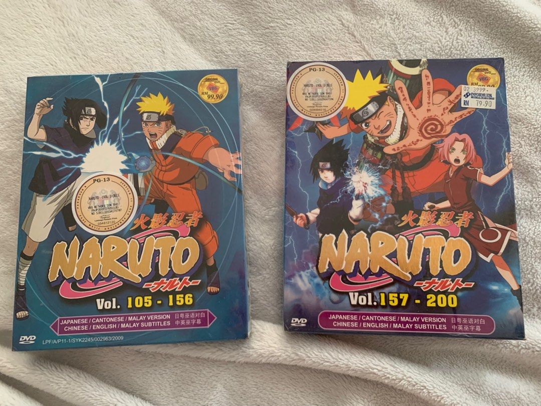 Naruto DVD (Vol 105-156 & 157-200), Hobbies & Toys, Music & Media, CDs ...