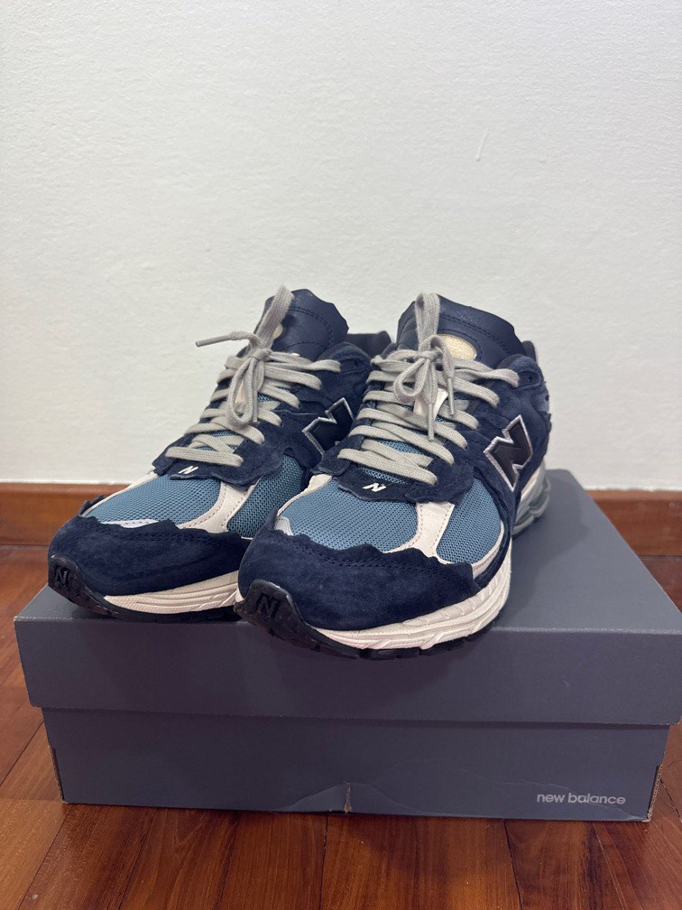 New Balance 2002r Protection Pack Navy Blue, Men's Fashion, Footwear ...
