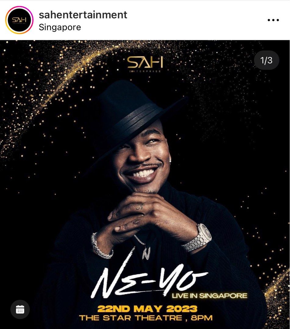 Ne-yo concert x 1 Platinum ticket, Tickets & Vouchers, Event Tickets on ...