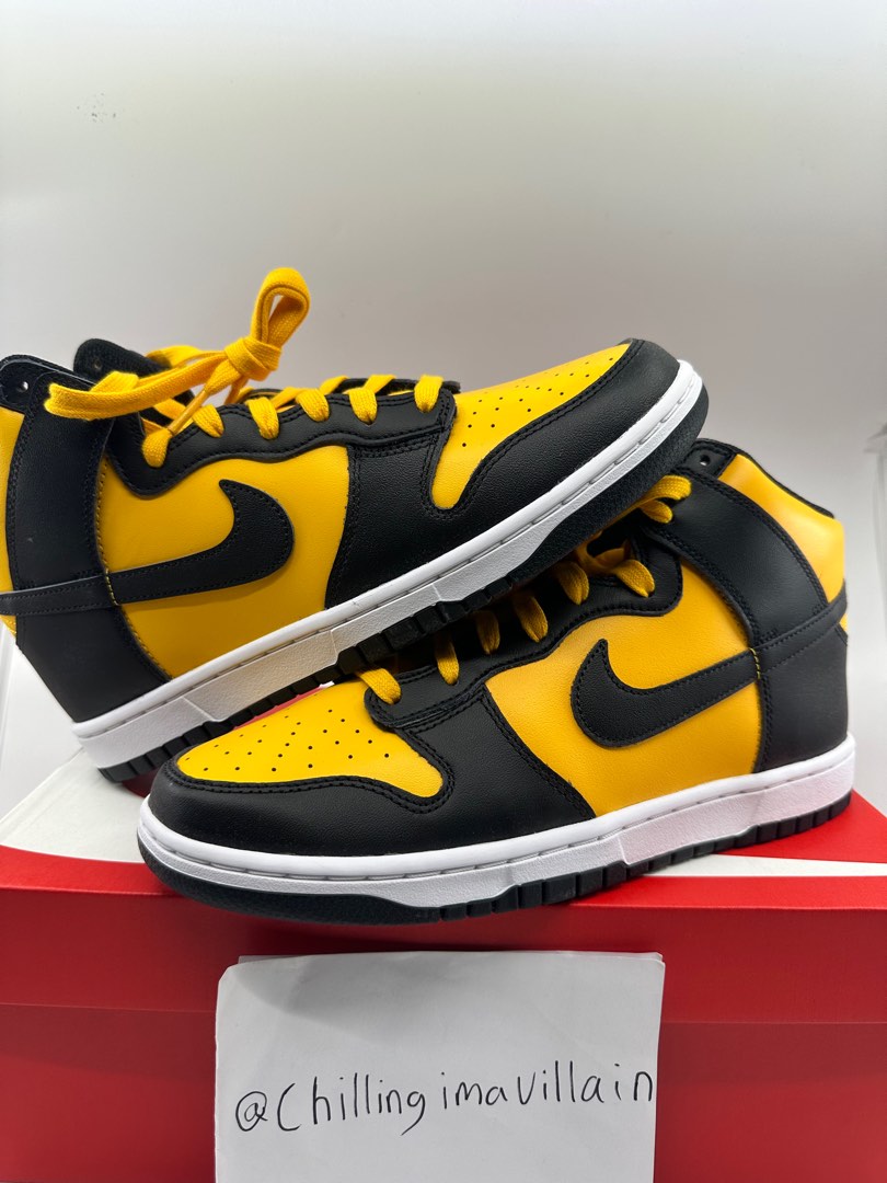 Nike Dunk High Cut Top Retro Michigan Reverse Goldenrod Bruce Lee ...