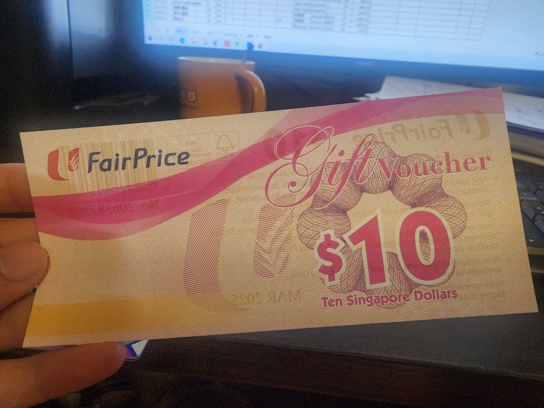 Ntuc voucher 10 value per pcs, Tickets & Vouchers, Vouchers on Carousell