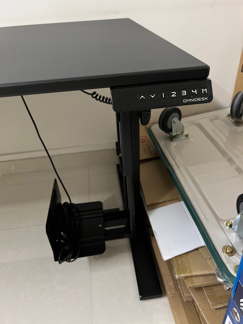 Omnidesk pro black desk table 2019, Furniture & Home Living, Furniture ...