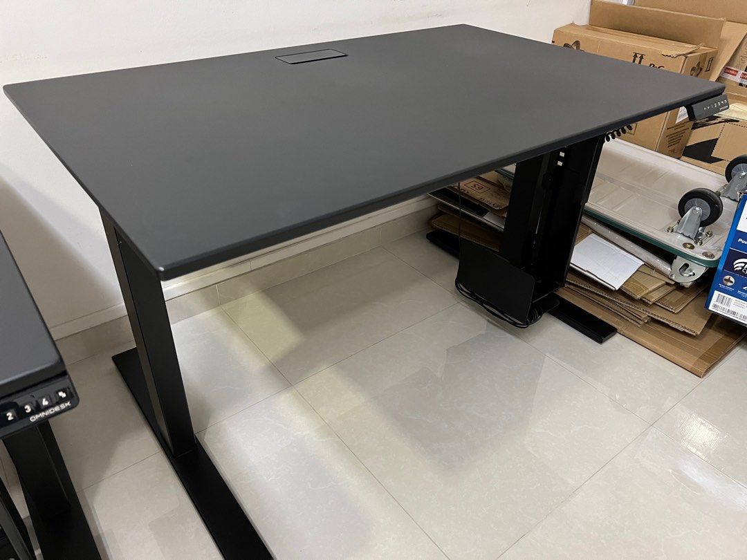Omnidesk pro black desk table 2019, Furniture & Home Living, Furniture ...