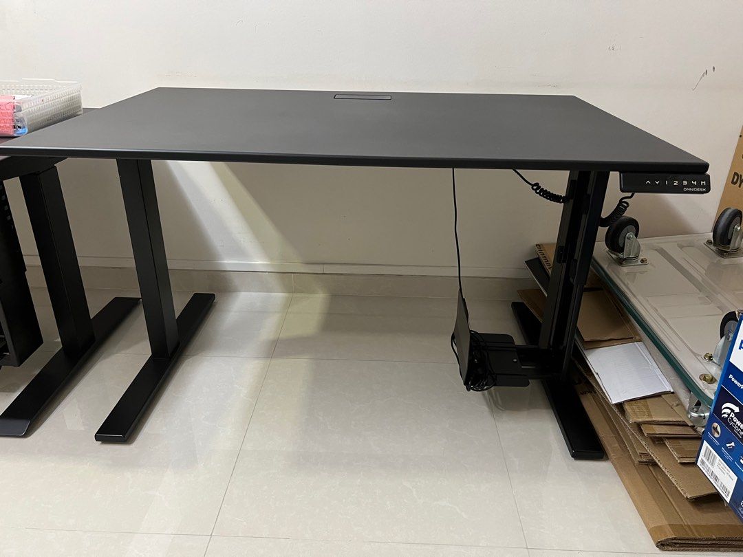 Omnidesk pro black desk table 2019, Furniture & Home Living, Furniture ...
