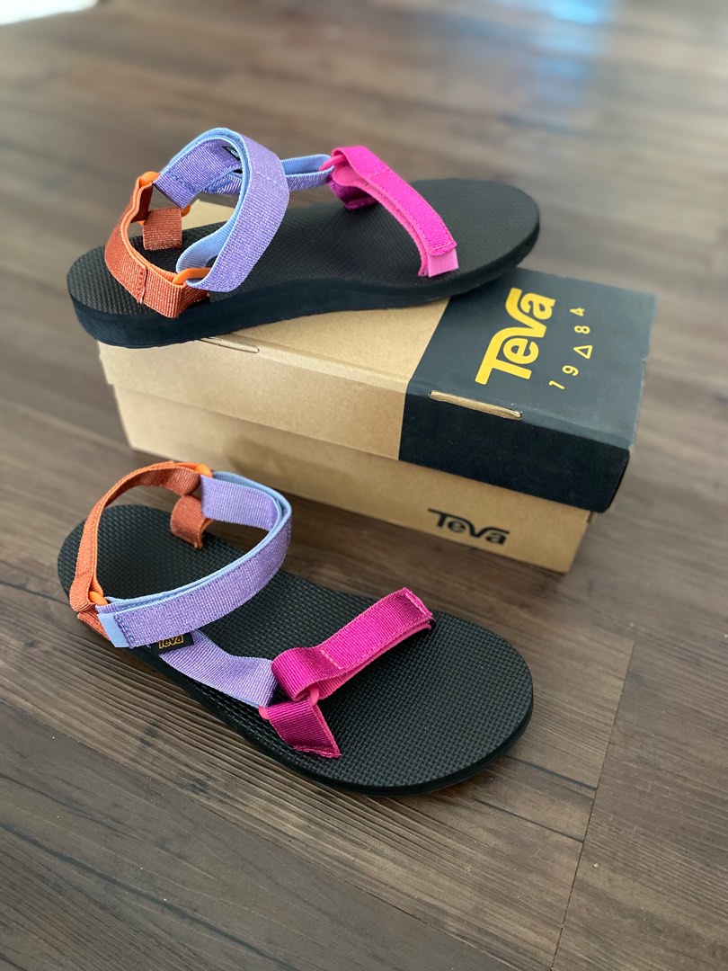 Original Teva Sandal US10 Metallic Colour block, Women's Fashion ...