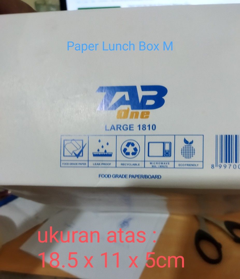 Paper Lunch Box Ukuran M Kemasan Makanan Food Grade, Makanan & Minuman ...