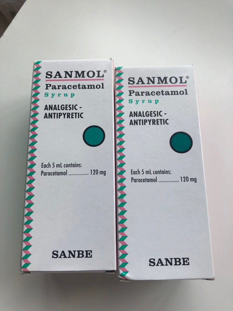 Paracetamol syrup Sanmol 60ml, Health & Nutrition, Health Supplements ...