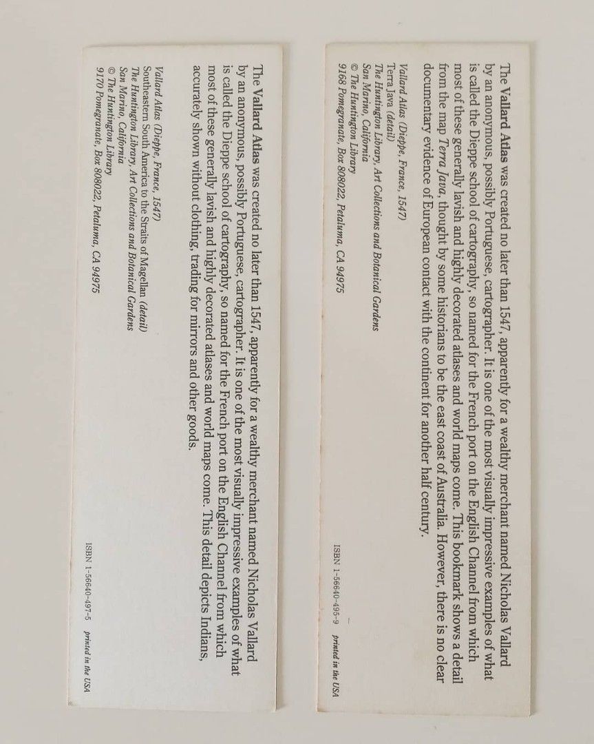 Pembatas Buku Vallard Atlas - Vintage Detail Illustrations of the ...