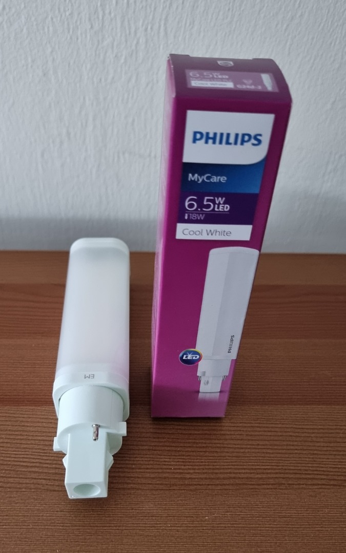 Philips 6.5W LED Horizontal PLC bulb (Cool White), Furniture & Home ...