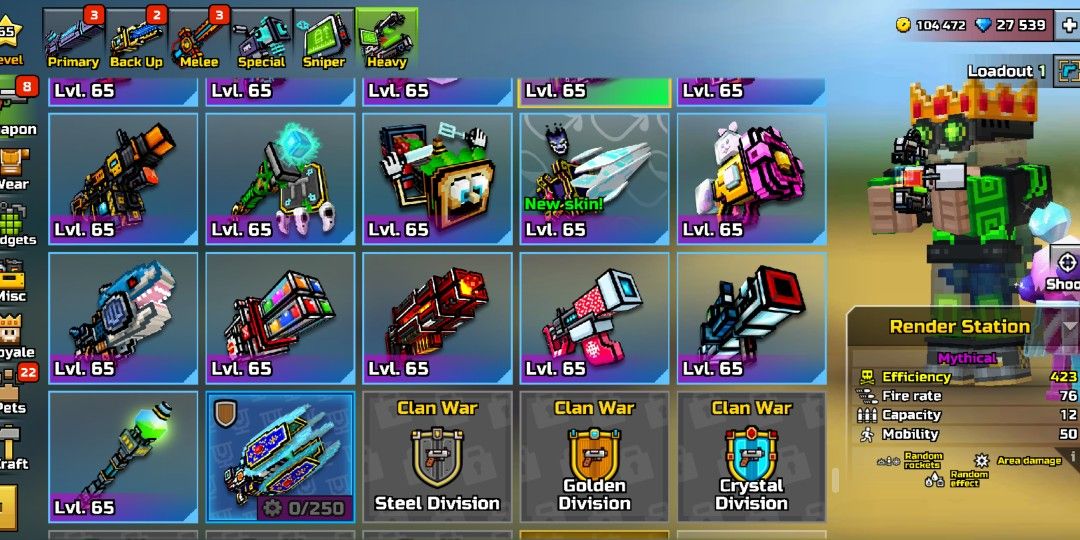 Modded Pixel gun 3d Account , tons of mythical weapons, Video Gaming ...