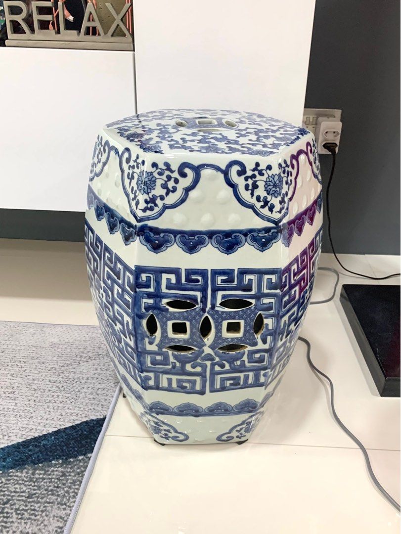 Porcelain Stool/Side Table, Furniture & Home Living, Home Decor, Other ...