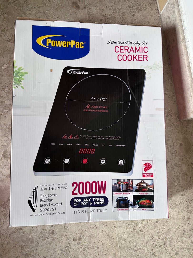 PowerPac PPIC880 2000 Watts Ceramic Cooker Steamboat (Any Pot) (Free ...
