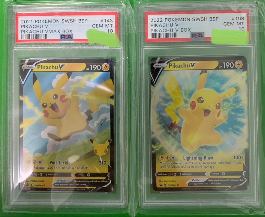 Psa 10 pikachu v set, Hobbies & Toys, Toys & Games on Carousell