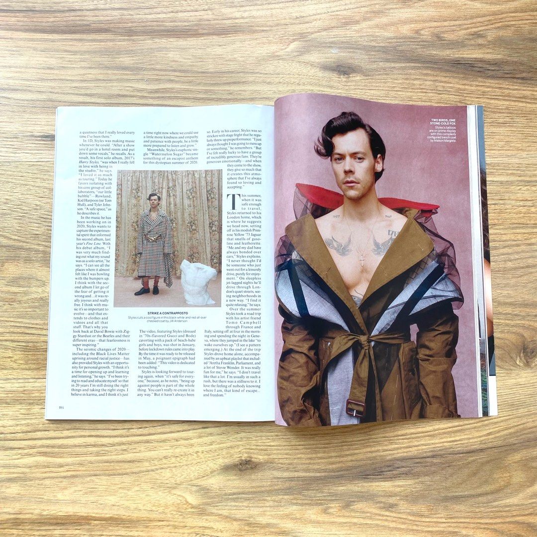 RARE Harry Styles Vogue 2020 Cover Magazine, Hobbies & Toys, Books ...