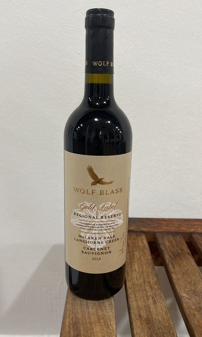 Red Wine-Wolf Blass Gold Label Cabernet Sauvignon 2019, Food & Drinks, Beverages on Carousell