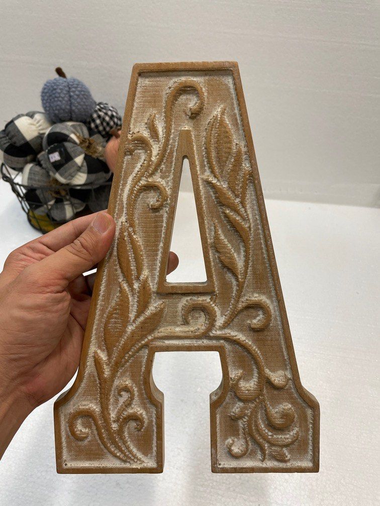 Rustic alphabet A, Furniture & Home Living, Home Decor, Other Home ...