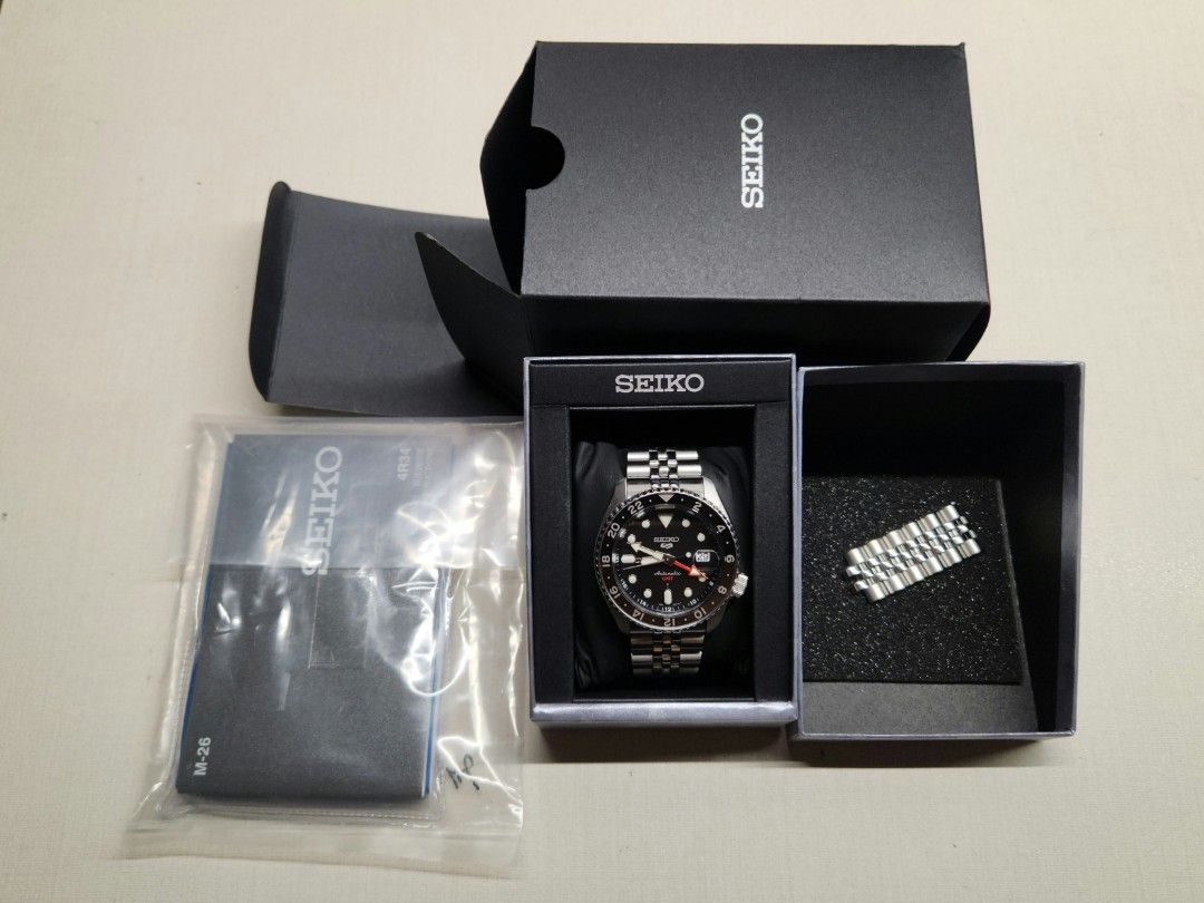 Seiko 5 GMT SSK001K1 with box and papers, Men's Fashion, Watches ...