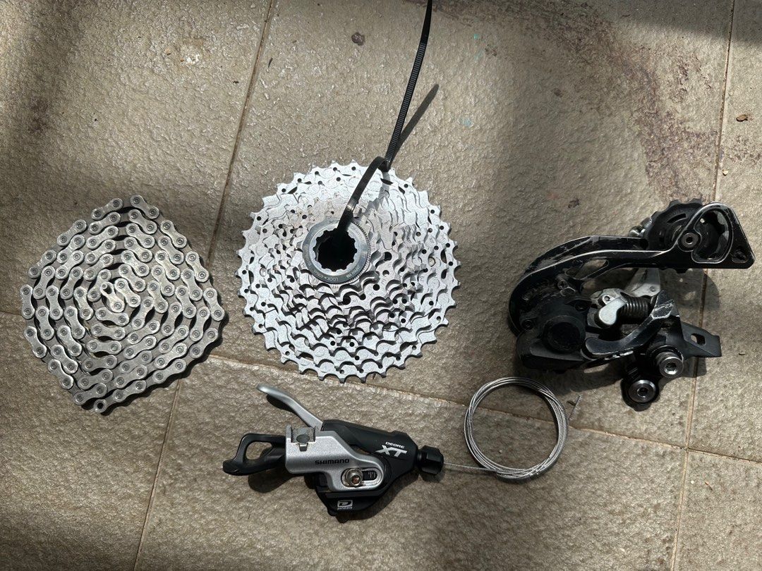 Shimano XT 10speed Cassette - Derailleur - Shifter - Chain, Sports Equipment, Bicycles & Parts ...