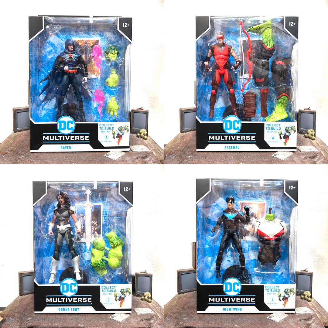 [In hand] Mcfarlane DC Multiverse Teen Titans Beast boy: Raven, Arsenal ...