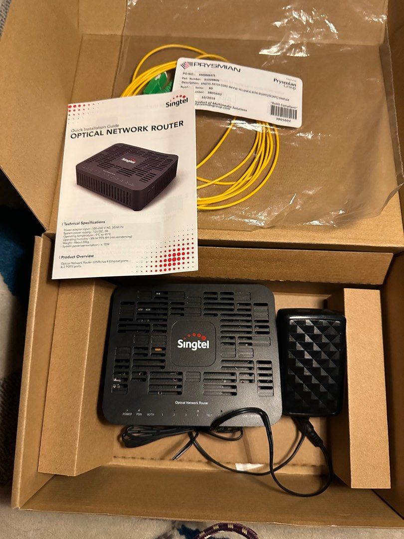 Singtel mesh router & optical network router, Computers & Tech, Parts ...