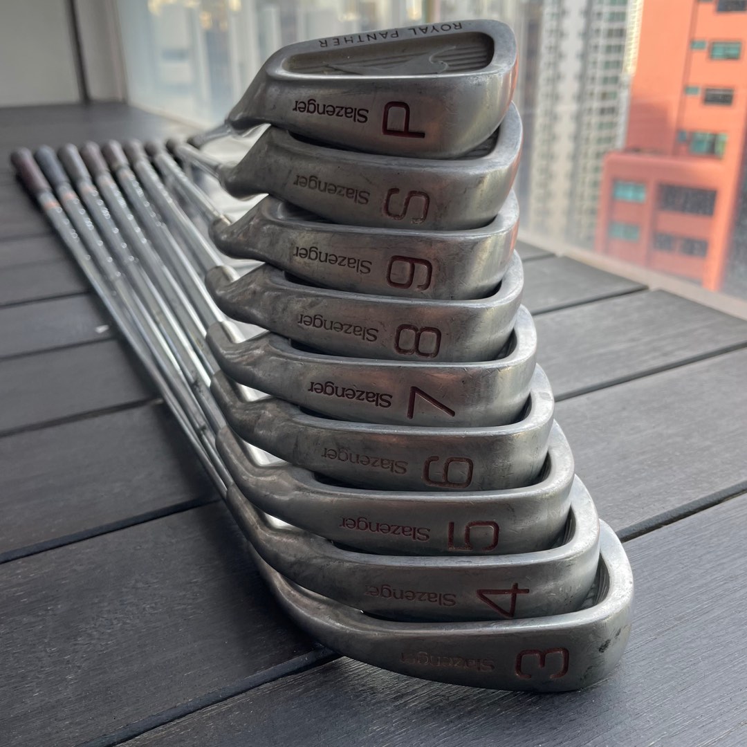 Beautiful & rare Slazenger Royal Panther irons / golf clubs, Sports ...