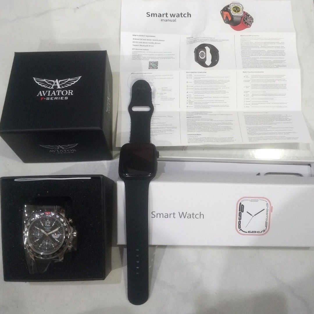 Smart Watch & Aviator F Series; $200 both, Men's Fashion, Watches ...