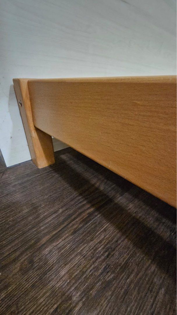 Solid wood tatami rib rack bed queen size, Furniture & Home Living ...