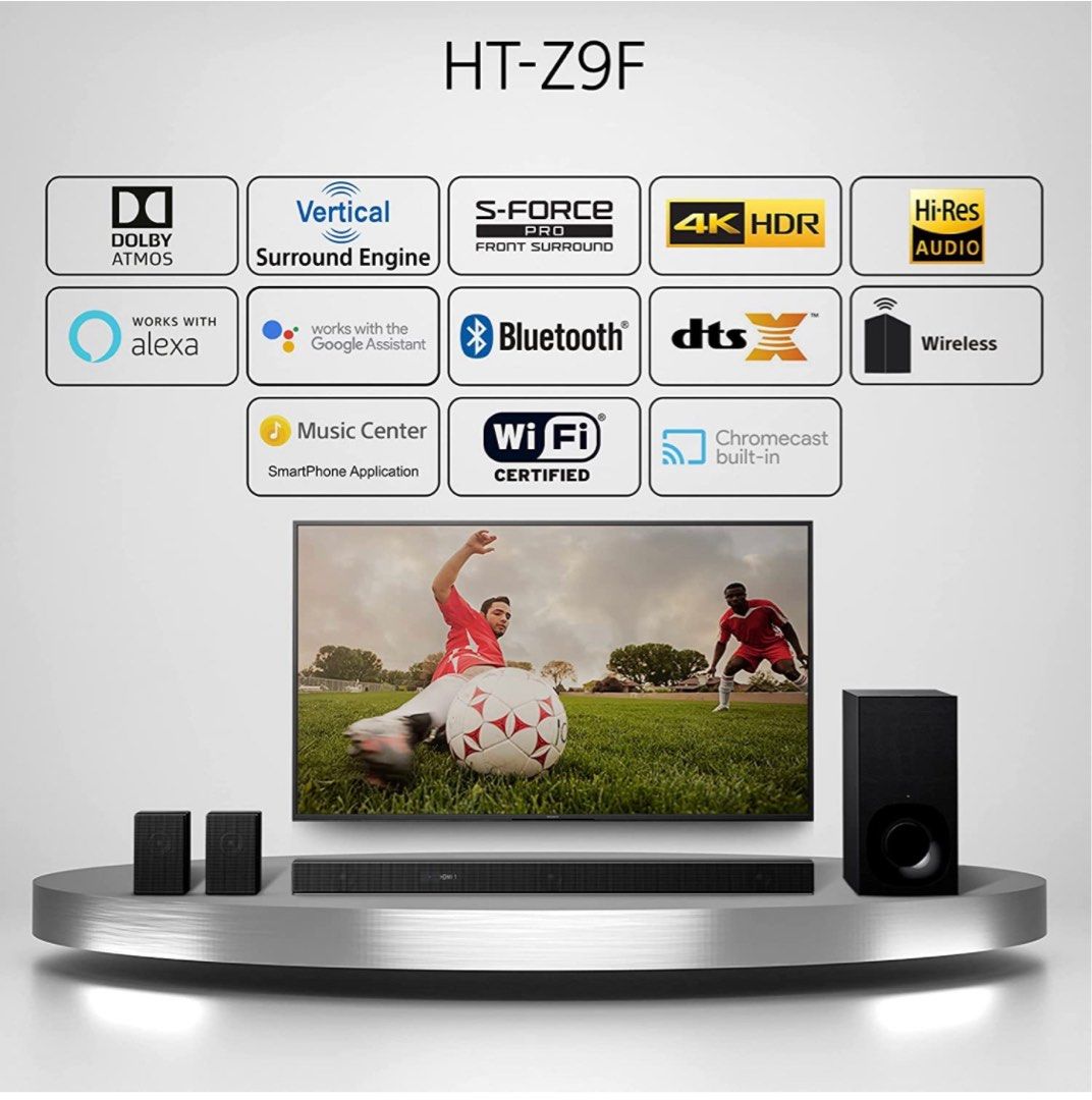 Sony Z9F 3.1ch Sound bar with Dolby Atmos and Wireless Subwoofer (HT ...
