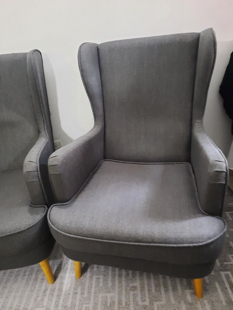 SSF Wing Chair/Arm chair - 2 unit, Furniture & Home Living, Furniture ...