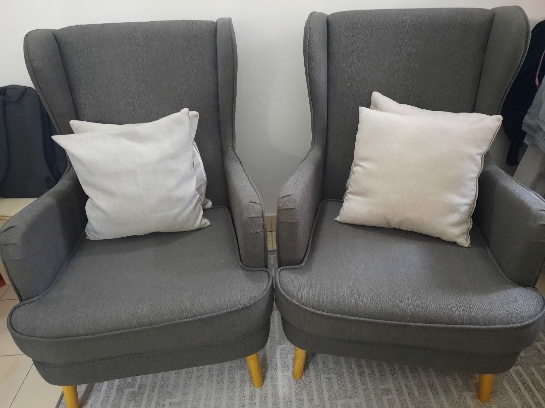 SSF Wing Chair/Arm chair - 2 unit, Furniture & Home Living, Furniture ...