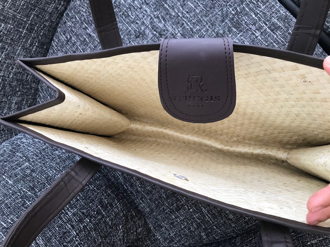 Brand New! St Regis Bali Beach Bag Woven Straw Tote +FREE Batik Pouch ...