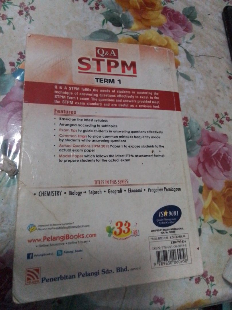 STPM Q&A CHEMISTRY TERM 1, Hobbies & Toys, Books & Magazines, Textbooks ...