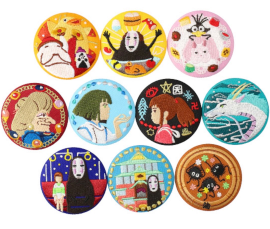 Studio Ghibli Embroidery Badge (RARE spirited away), Hobbies & Toys ...
