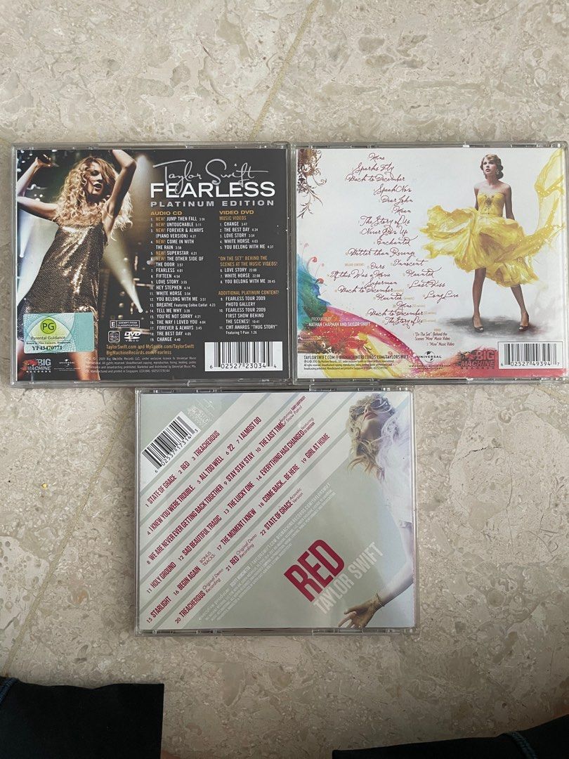 Taylor Swift Fearless, Speak Now, Red CDs DVDs, Hobbies & Toys, Music ...