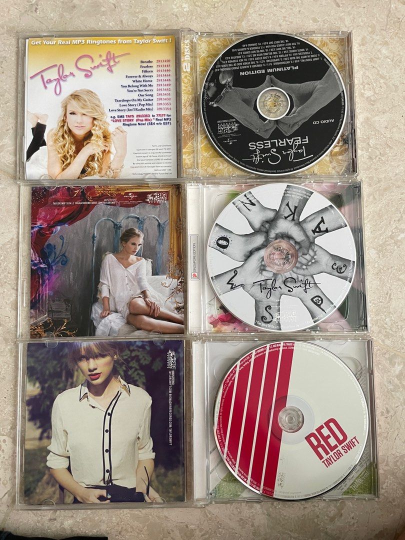 Taylor Swift Fearless, Speak Now, Red CDs DVDs, Hobbies & Toys, Music ...